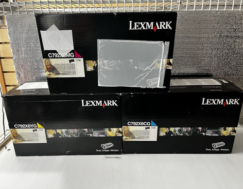 Lexmark C792 Toner CMY Color Set of 3 OEM NEW Sealed C792X6CG C792X6MG ...