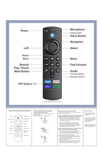 Voice Remote Replacement for FireStick 3rd Gen (L5B83G), Fit for Smart ...