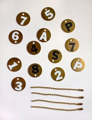 CUSTOMIZED SET of 3 Round 1-1/2 Inch Brass Number Tags for Golf Club ...