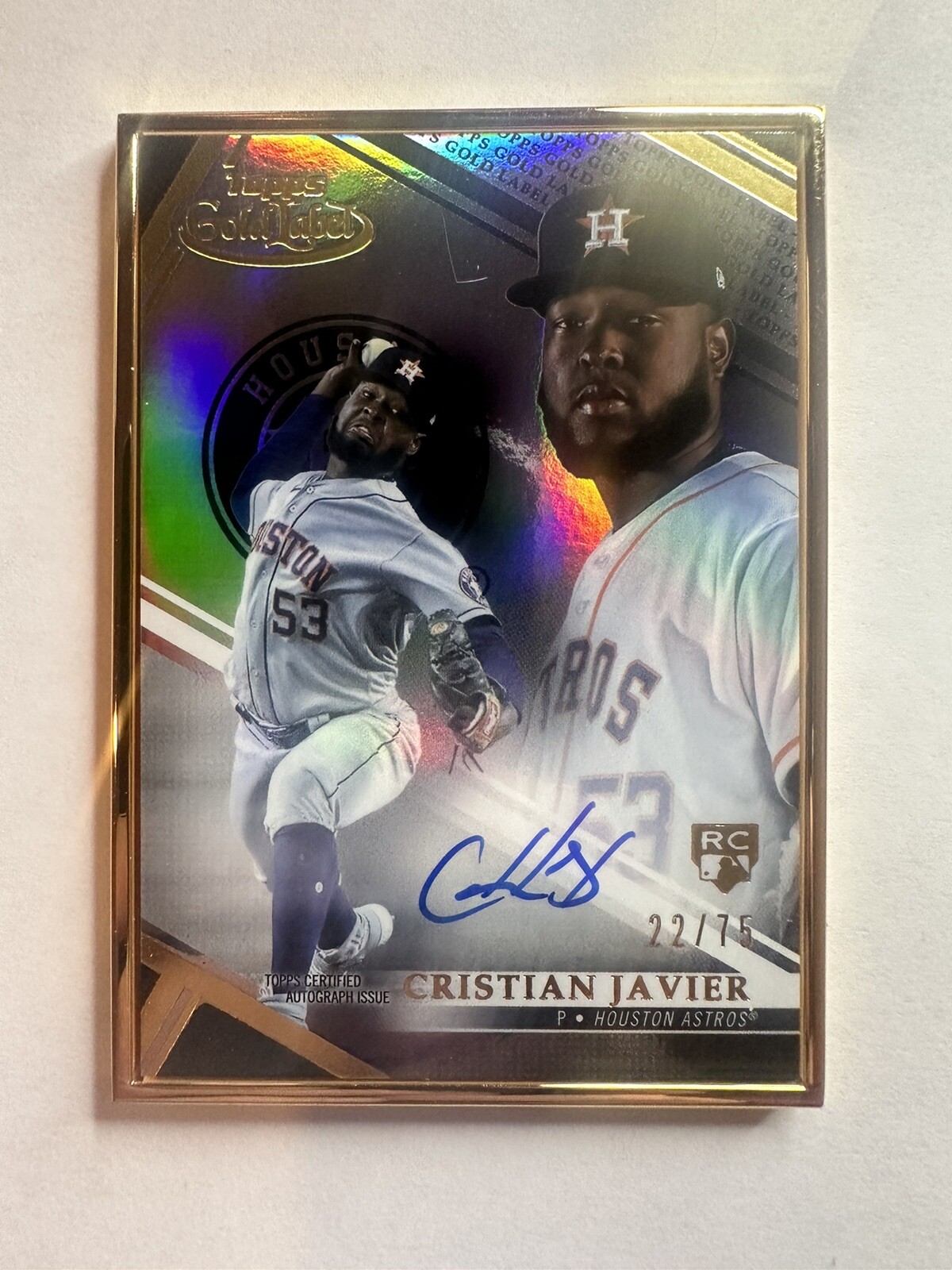 Cristian Javier - 2021 Topps Gold Label Rookie Autograph Black /75 SSP ...