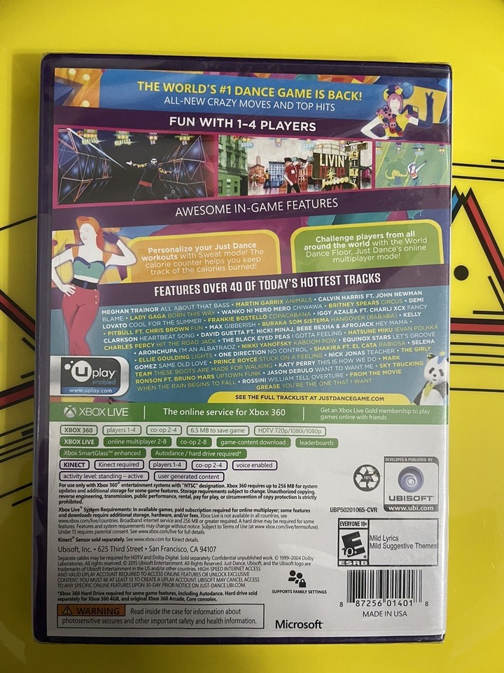 Just Dance 2016 (Microsoft Xbox 360, 2016) Kinect Brand New Factory ...
