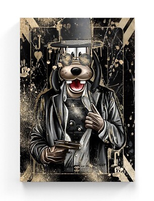 Leinwand Bild Goofy Graffiti Farbig Dekoration Wandbild Pop Art Poster ...