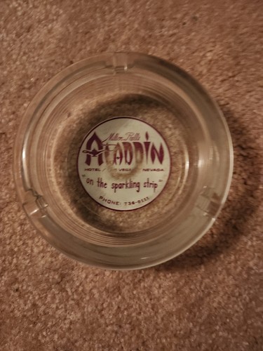 Vintage the New Aladdin Hotel and Casino Las Vegas Clear Glass Ashtray ...