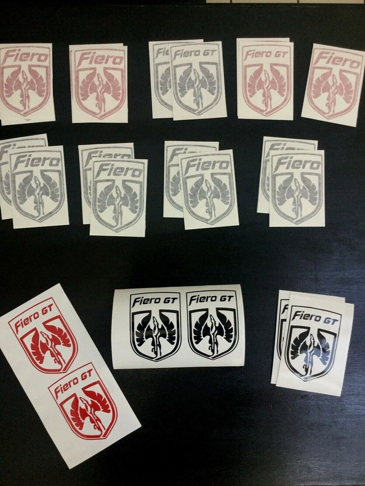 Pontiac Fiero & Fiero GT Emblem x2 Decals | eBay