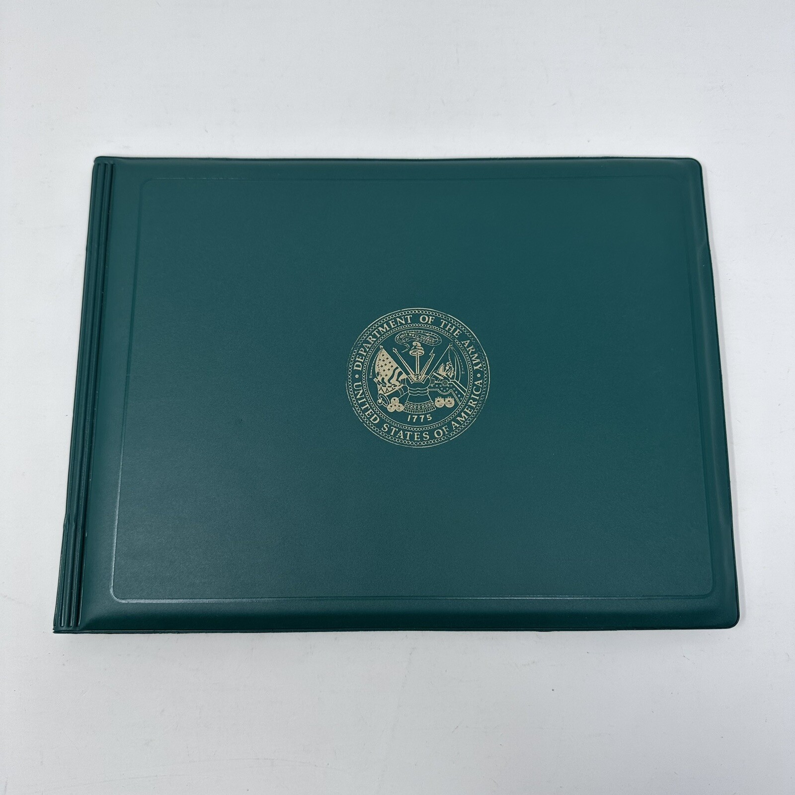 US Army Green Bi-Fold Award Certificate Binder 8 1/2" x 11" Gold Army ...