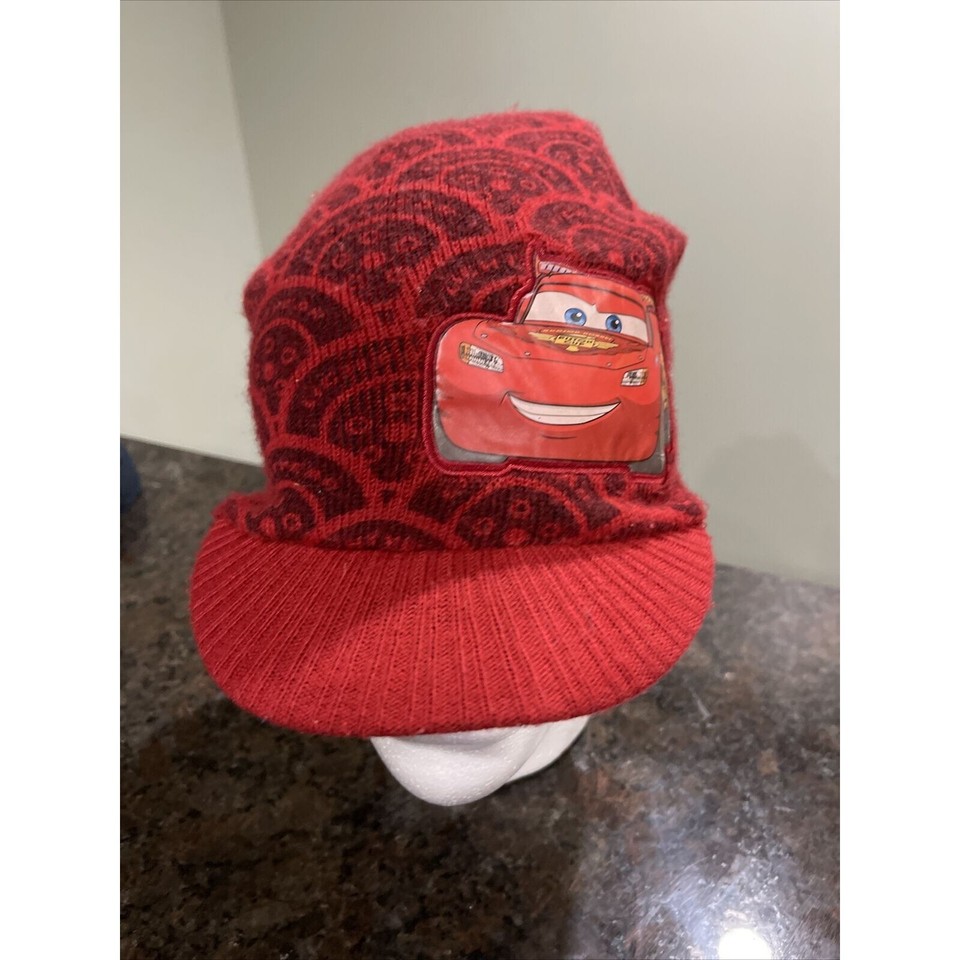 Disney Pixar Cars 2 Hat Cap Lightning McQueen Red winter style base ...