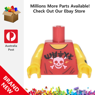 Genuine LEGO™ Red Torso Sleeveless Top with White 973 6197017 New ...