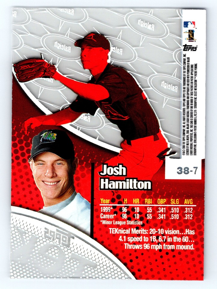 2000 Topps Tek #38-7 Josh Hamilton Pattern 07 Tampa Bay Devil Rays | eBay