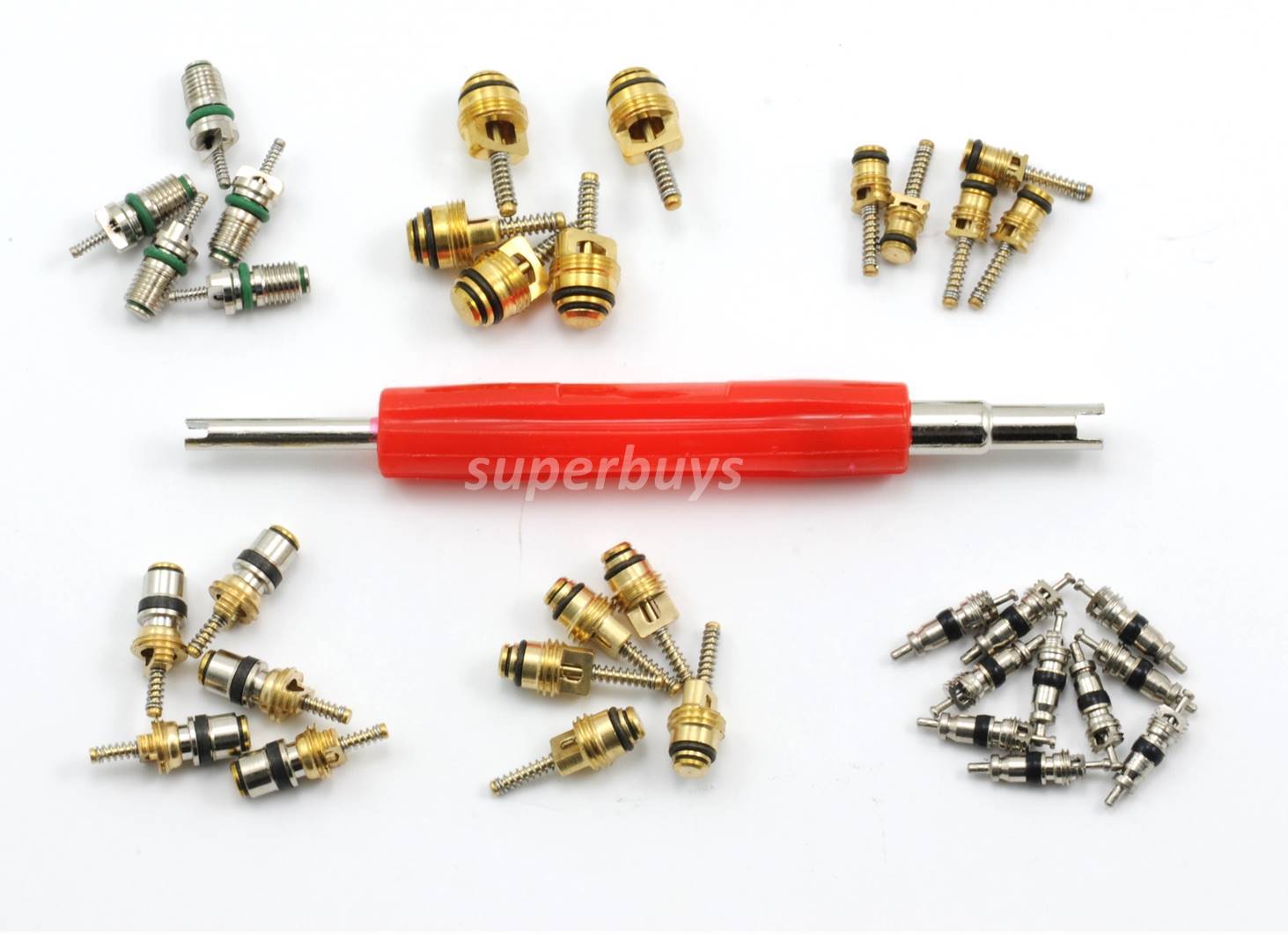 35pc Valve Core Stem Cap Air Conditioning Refrigerant Insert Remover ...
