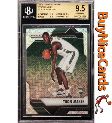 2016 Thon Maker Panini Prizm Mojo Prizms Refractor RC Rookie /25 # 14BGS 9.5 | eBay