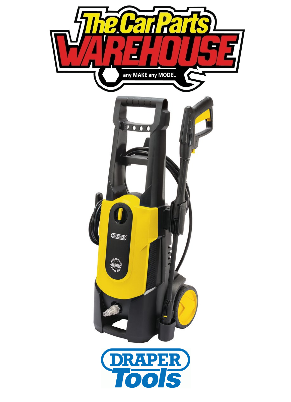 Draper PW2200LE/Y 230 V 2200 W 165 Bar Pressure Washer (61268) for sale ...