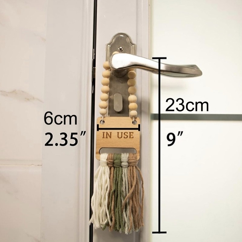 Wooden Occupancy Indicator Sign with Cotton Tassels For Conference Room ...