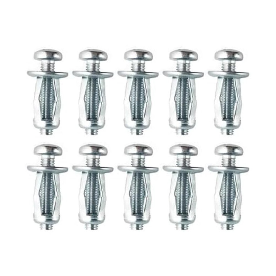 10 Pcs M8x30 Hollow Wall Anchors Silver Finish for Wall Decor ...