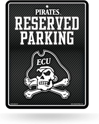 East Carolina University Pirates ECU Metal Parking Sign, Carbon Fiber ...