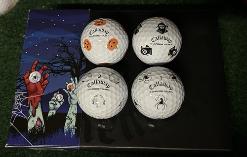 Callaway HALLOWEEN Limited Edition Chrome Tour Golf Balls (4 Balls ...