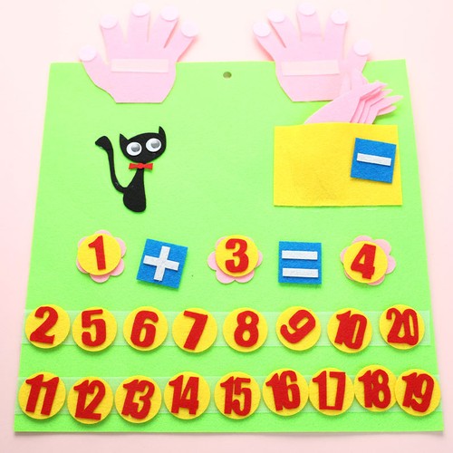 Kid Montessori Toys Felt Finger Numbers Math Children Counting Learning ...