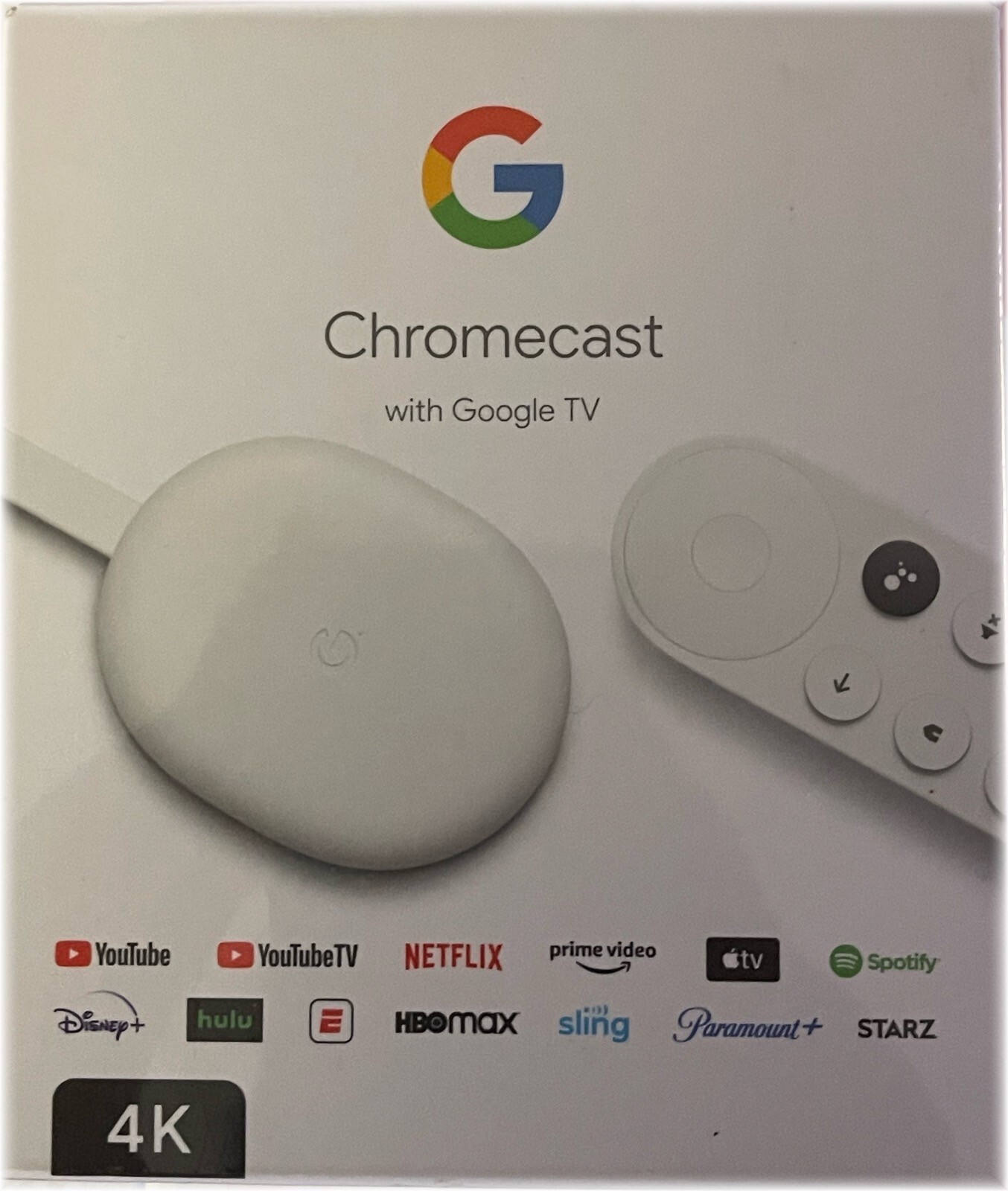 Brand New Google Chromecast with Google TV 4K UHD Media Streamer - Snow ...
