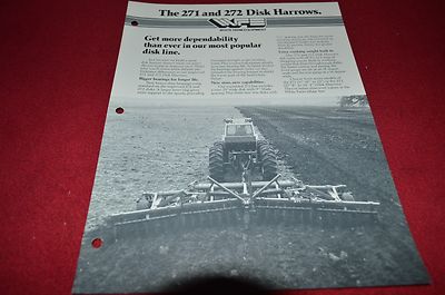 White Tractor 271 272 Disk Harrow Dealer's Brochure DCPA S-271 | eBay