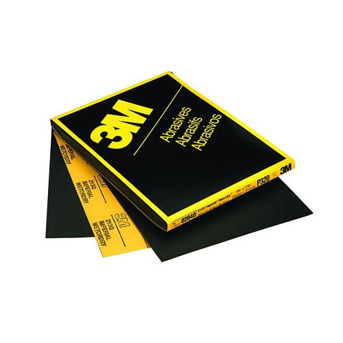 3M 1000 GRIT Wet or Dry Black Sandpaper 5.5" x 9" Sanding Sheet 50 in a ...
