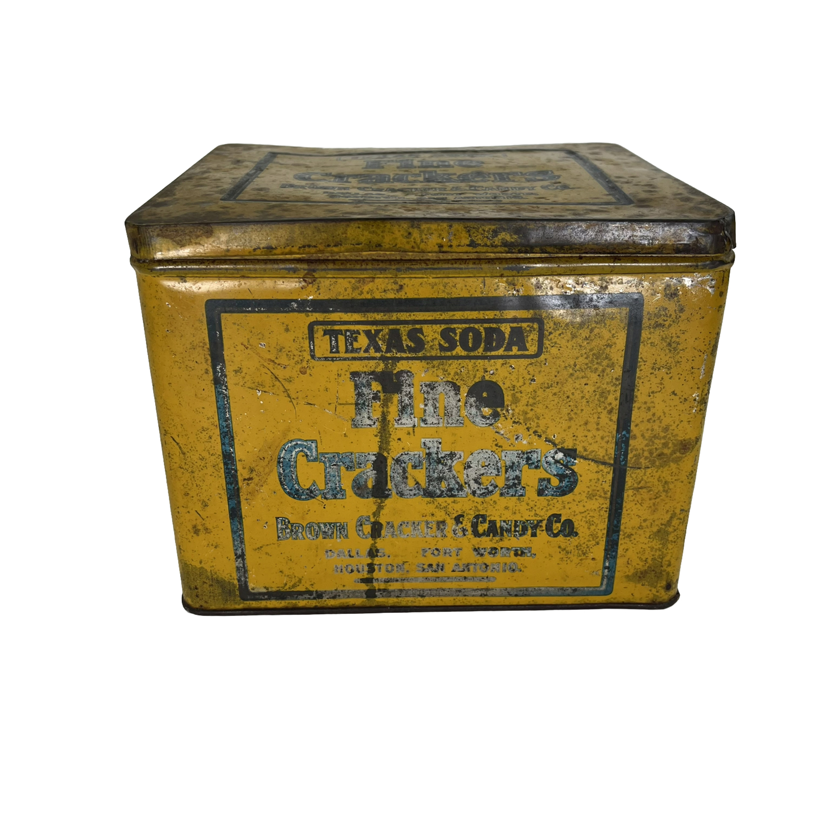 Vintage Texas Fine Soda Crackers Tin Brown Cracker & Candy Co. | eBay