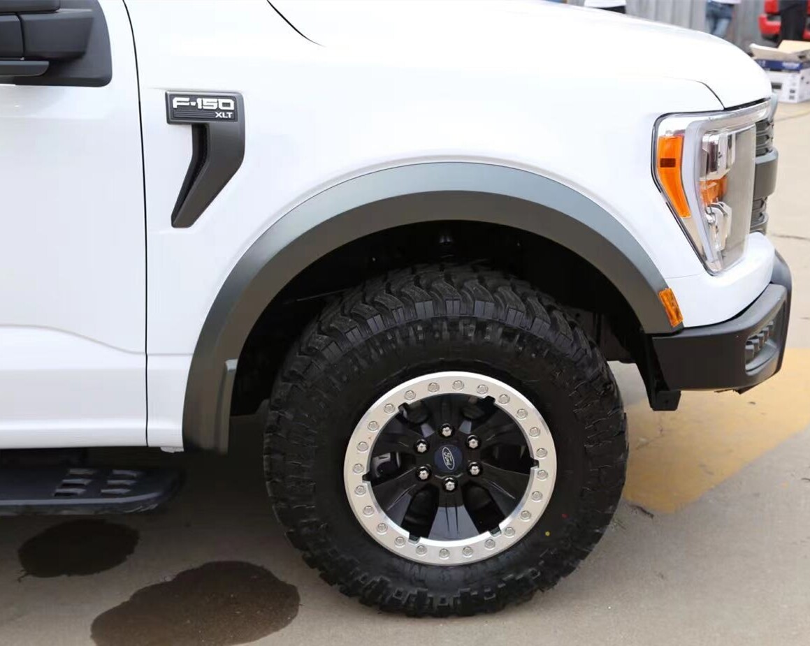 For 21-24 FORD F150 Pickup Raptor Style Fender Flares Protector Set Grey