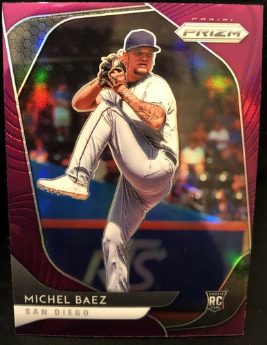 Michael Baez(San Diego Padres)2020 Panini Prizm Purple Refractor Rookie ...