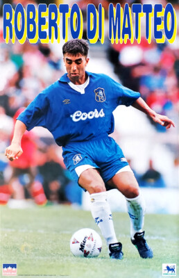 ROBERTO DI MATTEO Chelsea FC 1996 Vintage Original 22x34 Wall POSTER | eBay