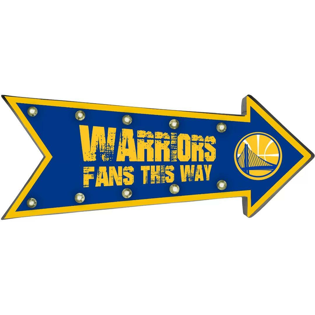 Golden State Warriors Arrow Marquee Sign Basketball Fan Cave Light Up ...