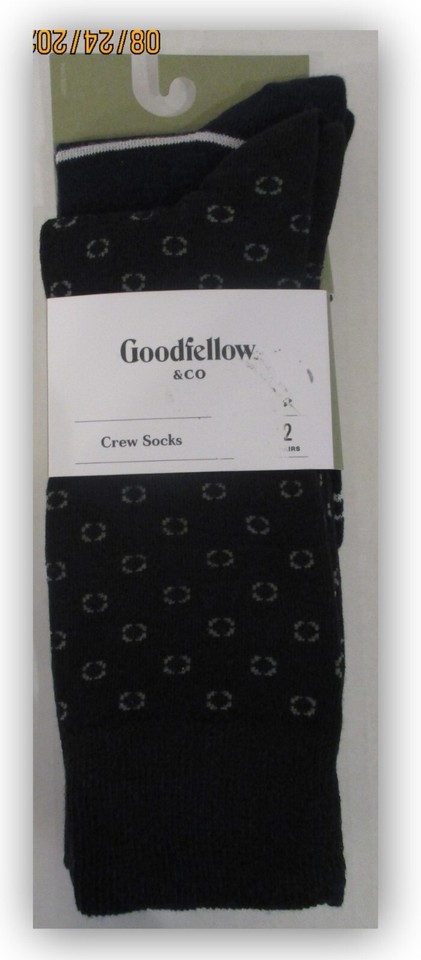 Goodfellow & Co Crew length PRINT STRIPES Blue Black Dress-Novelty ...