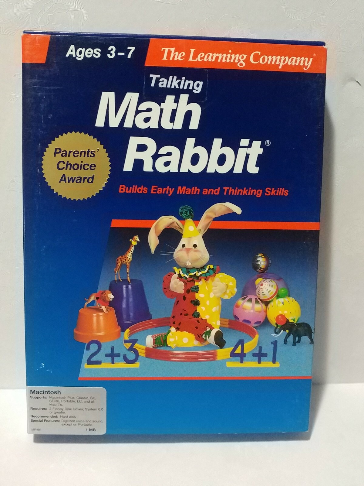 Learning Company-Talking Math Rabbit-Educational PC Game-Macintosh-Ages ...