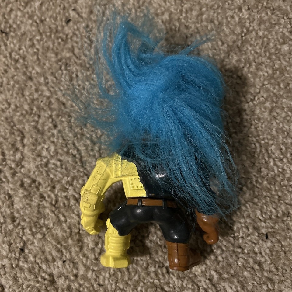 Vtg 1992 Battle Trolls Trollminator 5" Figure Cyborg Troll Blue Hair ...