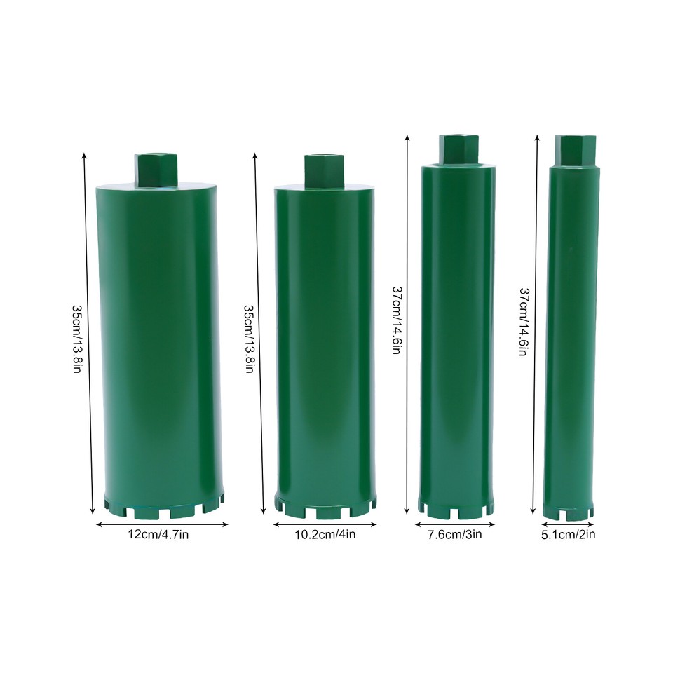 2'' /3'' /4''/ 5'' Set Wet Diamond Core Drill Bit Concrete Brick ...