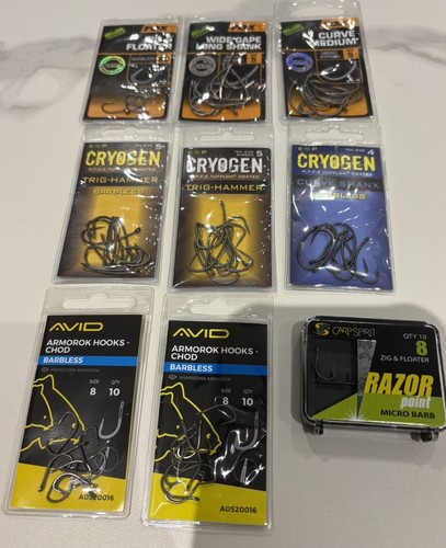 Carp Fishing Hooks Job Lot ESP Fox Carp Spirit Avid | eBay UK