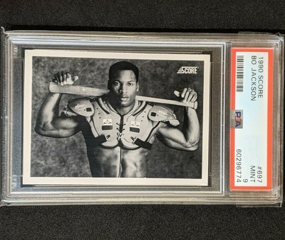 PSA MINT 1990 Score #697 ICONIC BO Jackson BO Knows Graded MINT PSA 9 ...