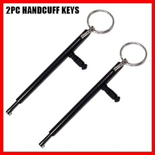 2PC M-TECH USA Universal Aluminum Pocket Key, Black, Handcuff Key Hand ...