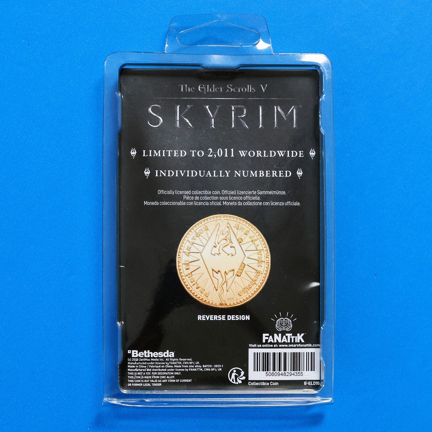 Skyrim The Elder Scrolls 24k Gold Plated Septim Coin w/ Case Official ...