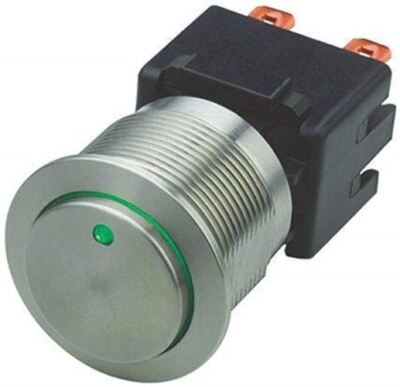 Double Pole Single Throw (DPST) Latching Push Button Switch, IP64 ...