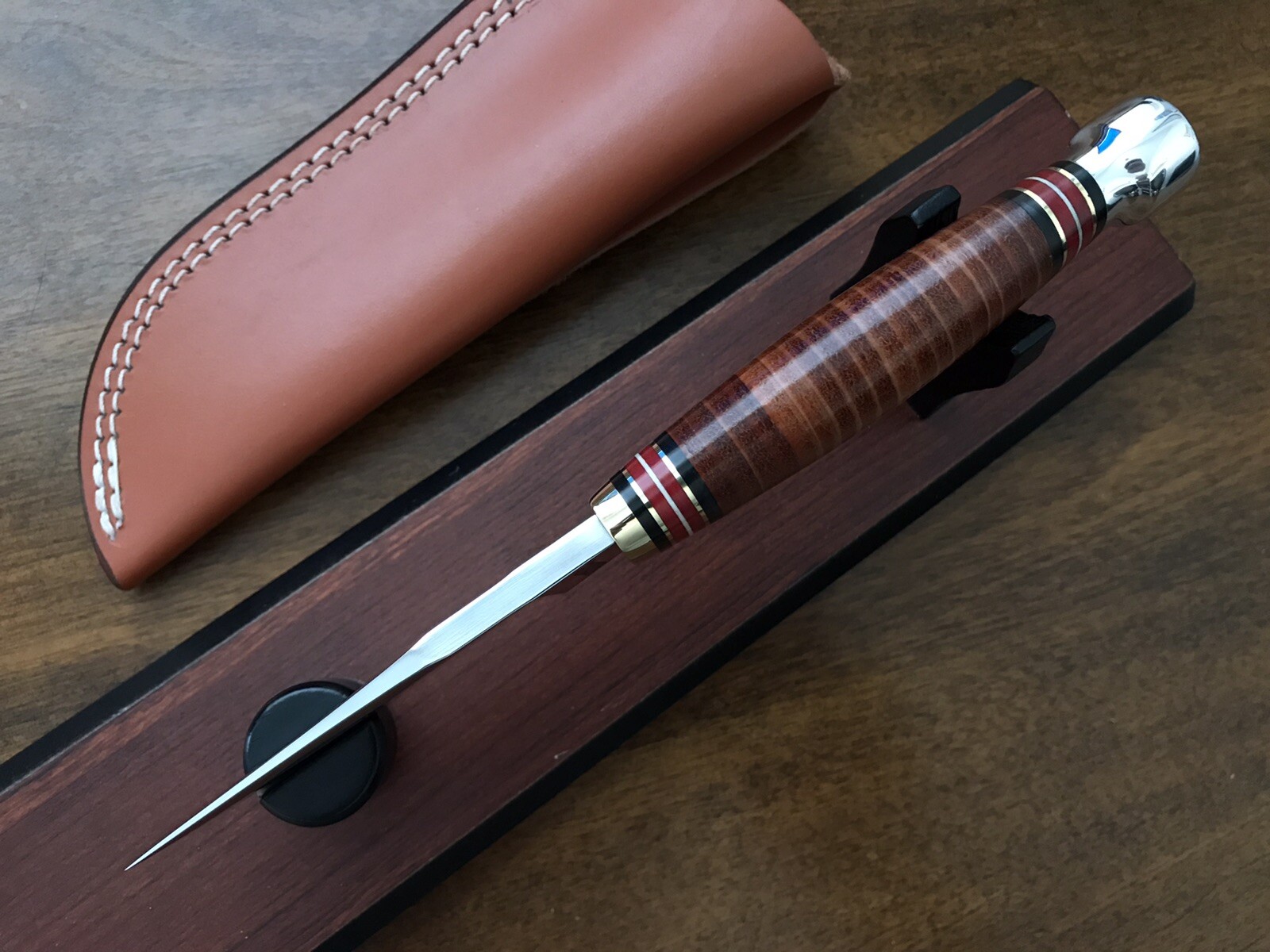 Marbles Fixed Blade Knife Leather Handle Made In The USA | eBay