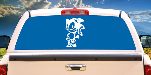 Sonic Car Decal / Cartoon Character Bumper Sticker / Sonic Cartoon ...