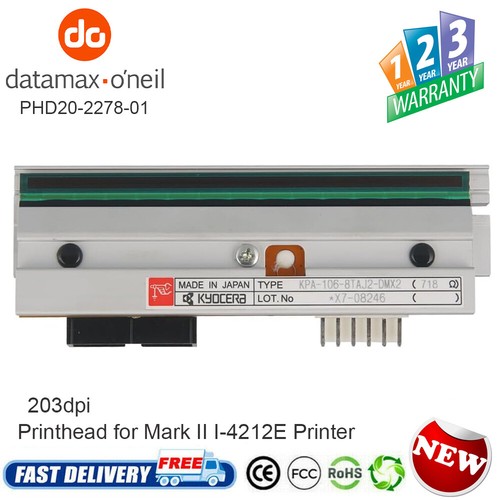 PHD20-2278-01 Printhead For Datamax I-4212E 203Dpi Thermal Label ...