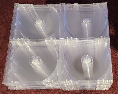 100 x Clear CD tray inserts for standard Jewel CD Case (solid hub ...