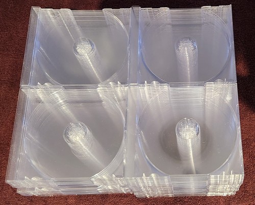 100 x Clear CD tray inserts for standard Jewel CD Case (solid hub ...