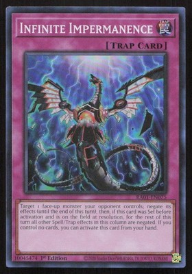 Yu-Gi-Oh TCG #RA01-EN075 Infinite Impermanence 1st Edition Super Rare ...