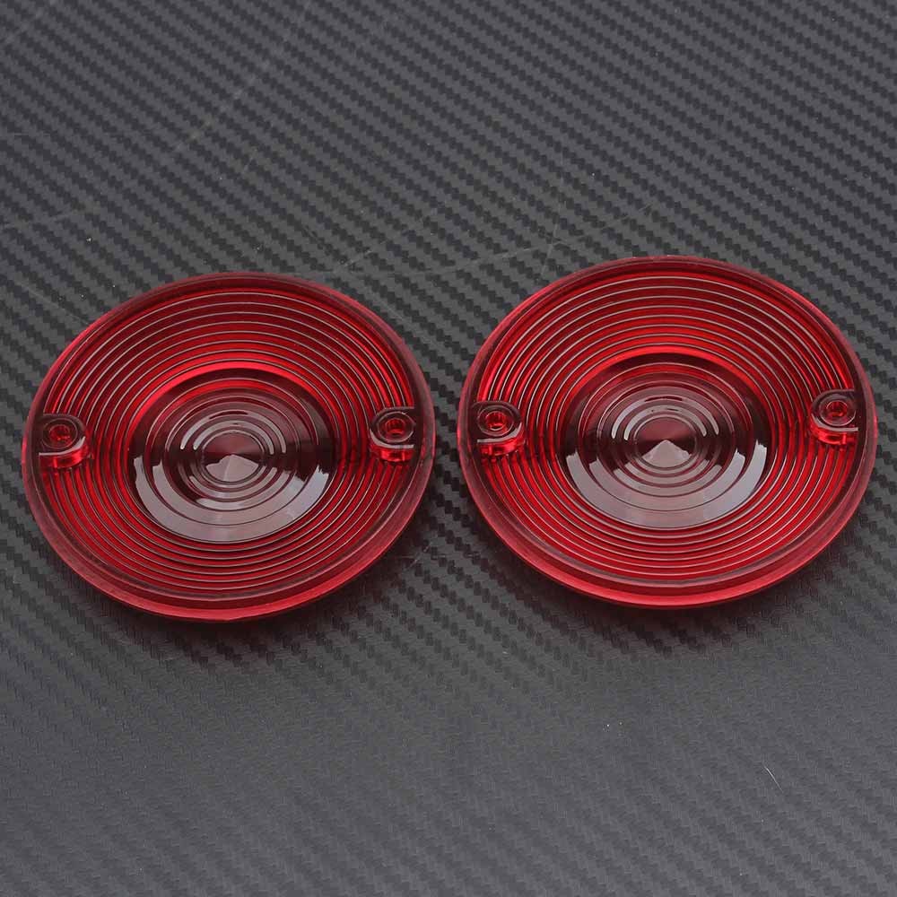 Red Turn Signal Light Lens Covers For Harley Touring Electra Glide Road ...
