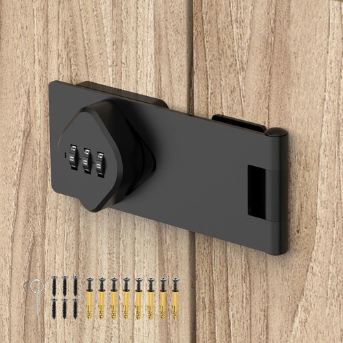 Cabinet Password Hasp Lock Keyless Gate Lock 3-Digit Combination Lock ...
