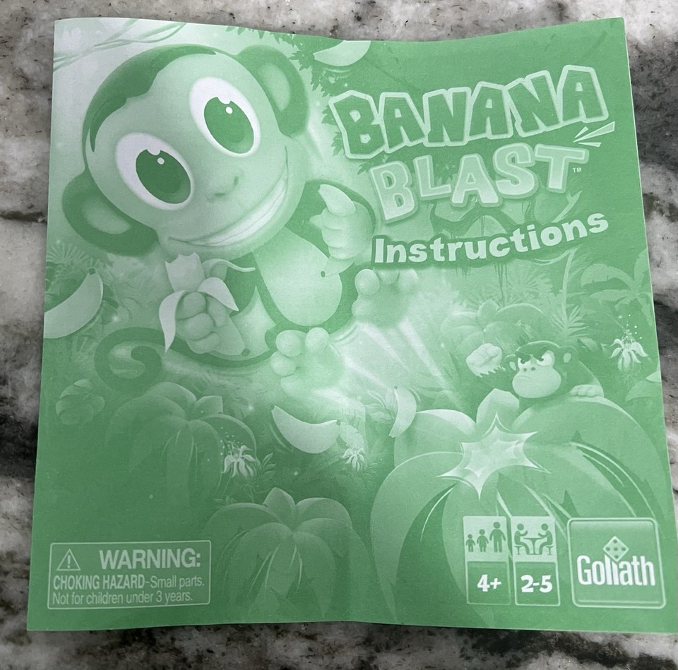 Banana Blast Game #30994 Complete 2019 Goliath Games 2-5 Players Ages 4 ...