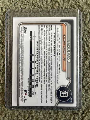 2024 Bowman Draft Max Clark #BDC-102 Tigers /99 | eBay