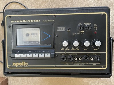 Vintage 1965 Apollo p.a. cassette recorder model 2060-1/A Tested Works ...