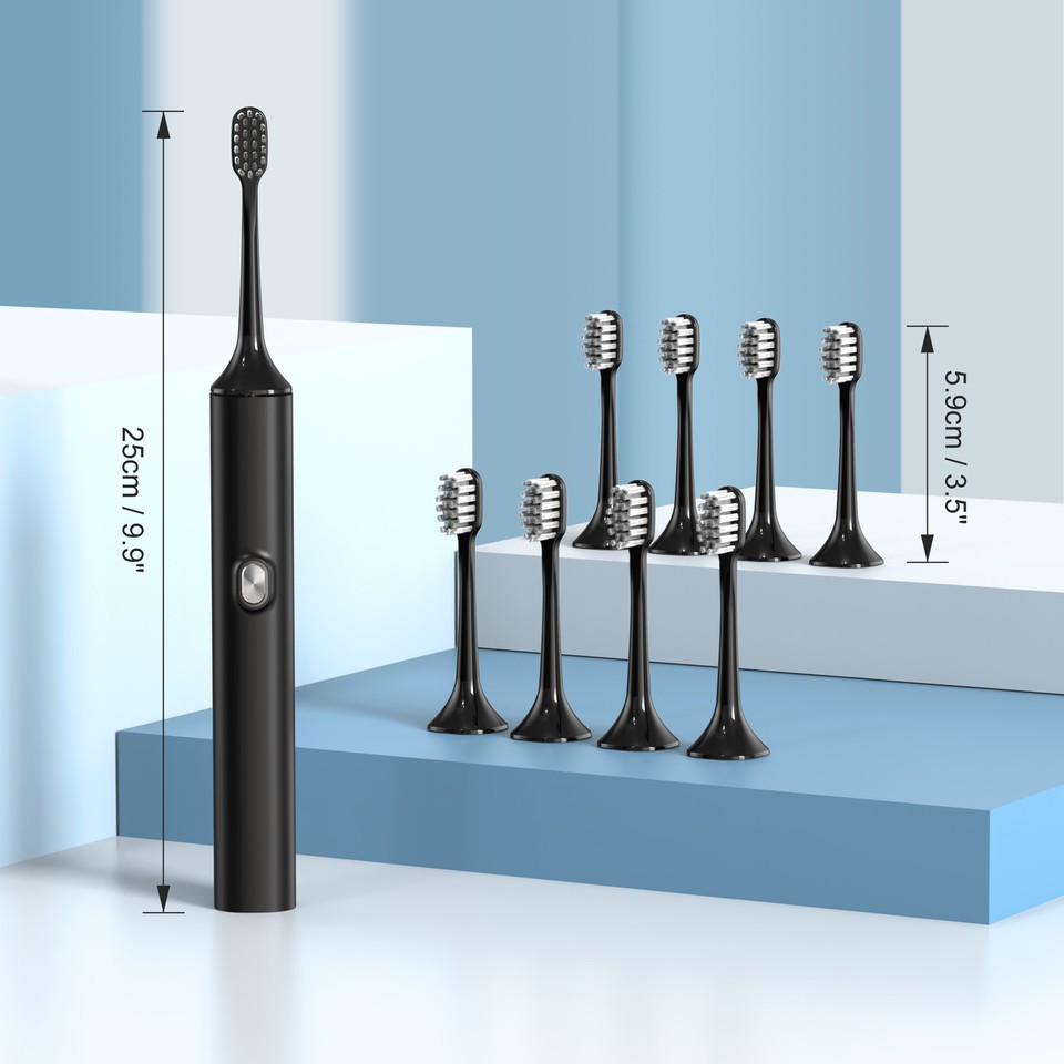 Sonic Electric Toothbrush USB Rechargeable Power Toothbrush With 8 ...