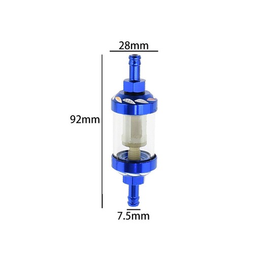 Universal Motorcycle Fuel Filter CNC Aluminum Alloy Glass Gas Fuel Oil ...